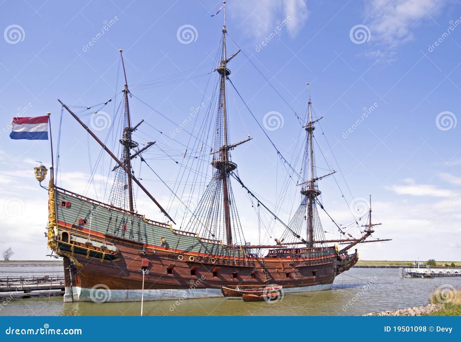 VOC Schip In Nederland Royalty-vrije Stock Foto's - Afbeelding: 19501098