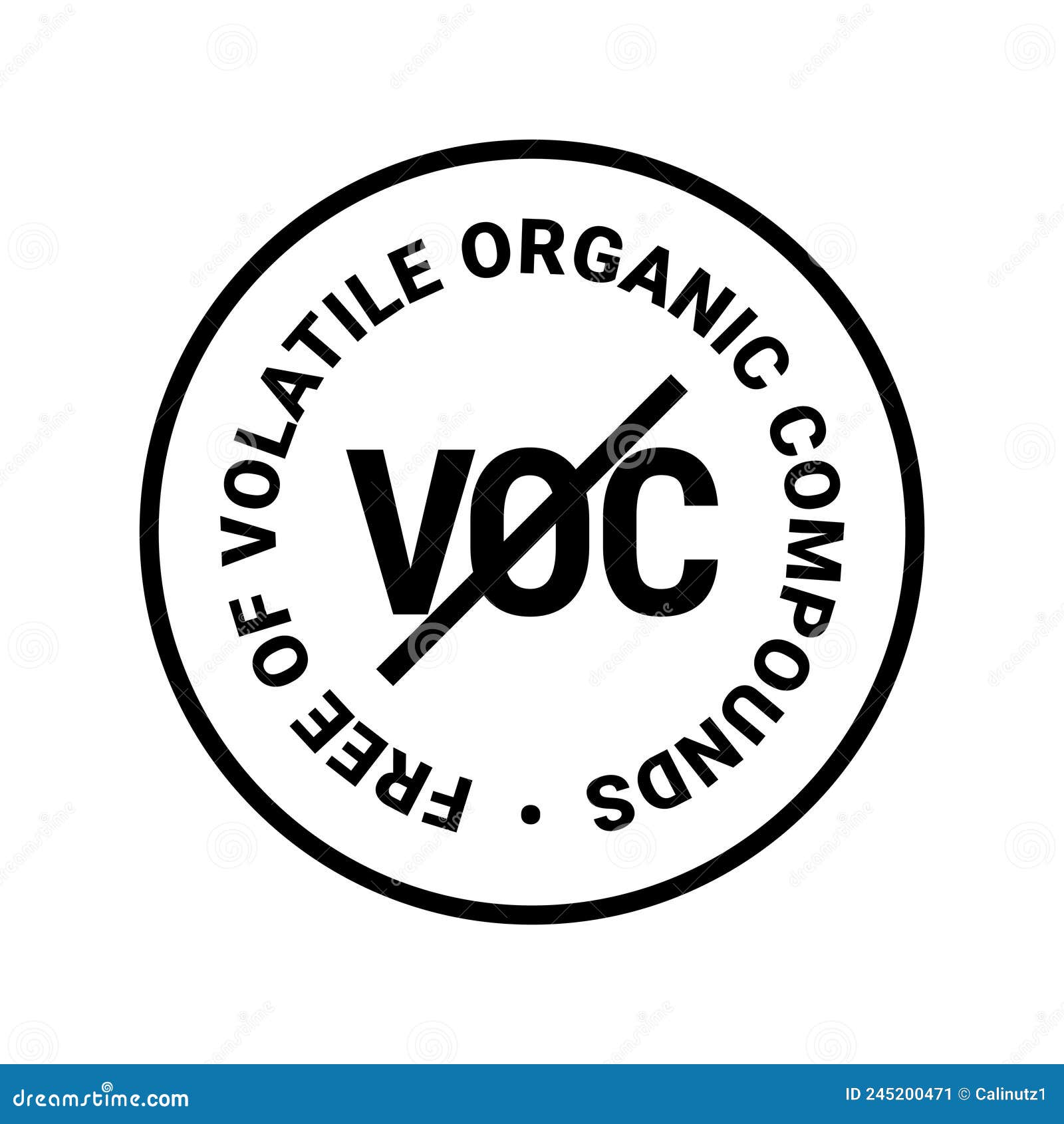 VOC - Volatile Organic Compounds Vector Badge Icon Stock Vector ...