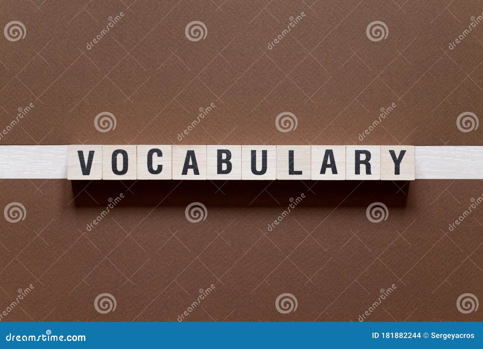 Vocabulary Word Concept on Cubes Stock Photo - Image of grammar, letter ...