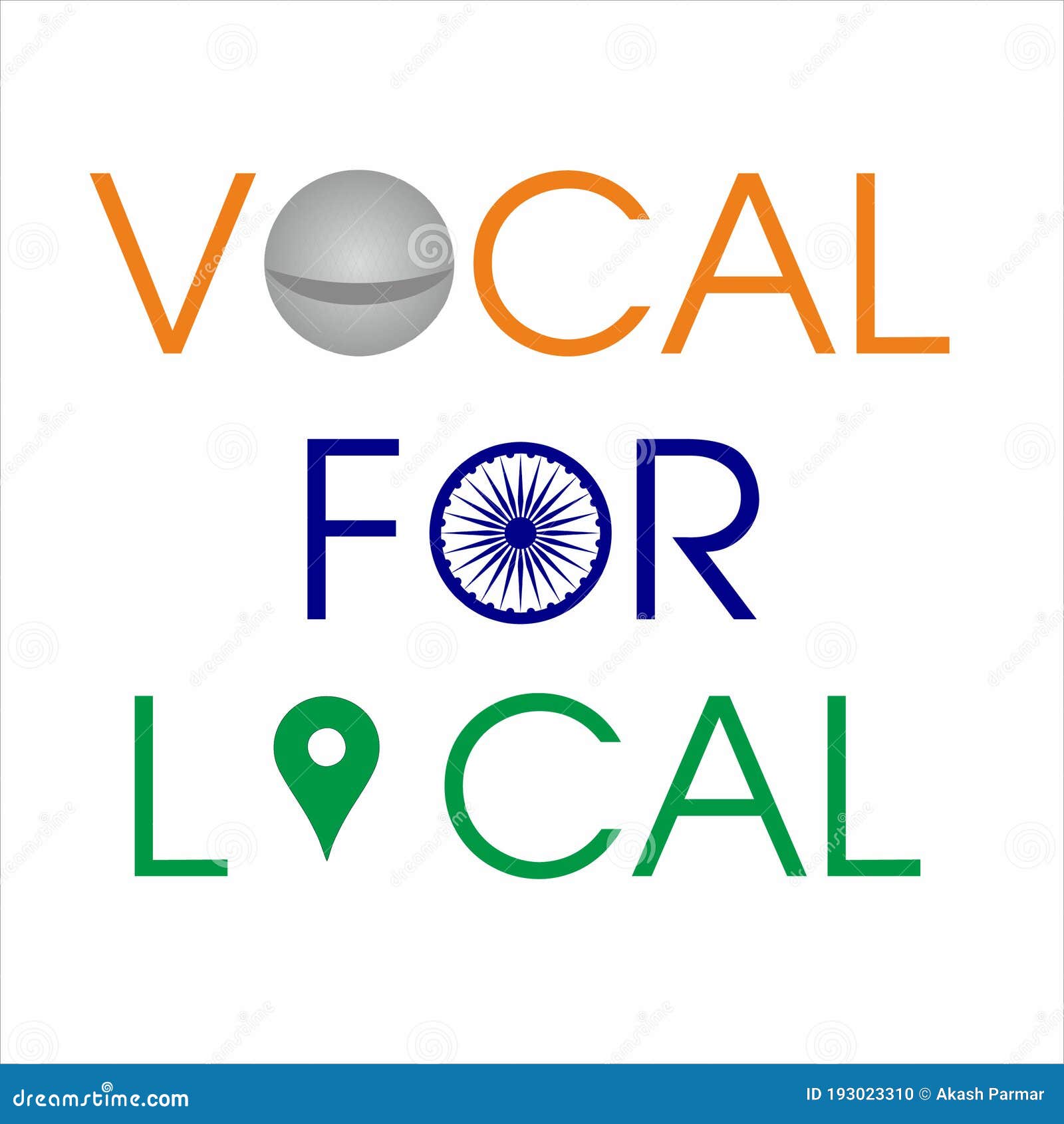 Vocal for Local Movement Sign Stock Vector - Illustration of interview ...