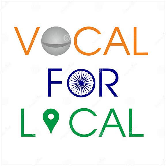 Vocal for Local Movement Sign Stock Vector - Illustration of interview ...
