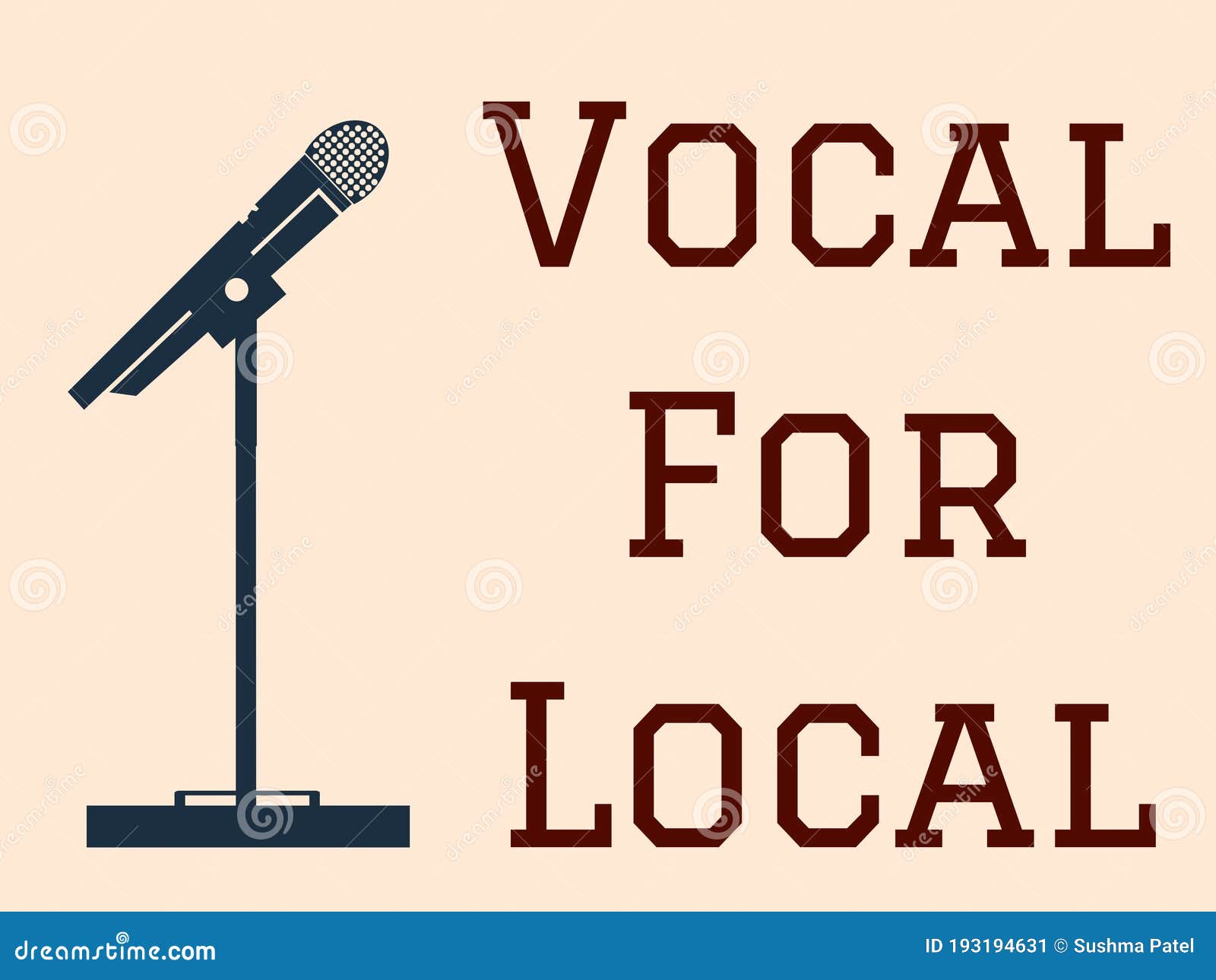 Vocal for Local Concept Image Stock Illustration - Illustration of ...