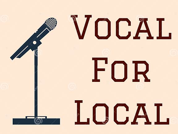 Vocal for Local Concept Image Stock Illustration - Illustration of ...