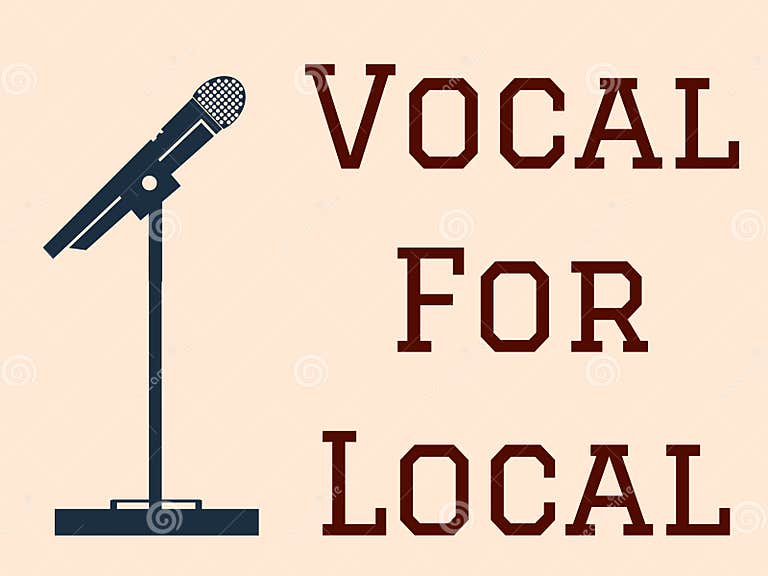 Vocal for Local Concept Image Stock Illustration - Illustration of ...