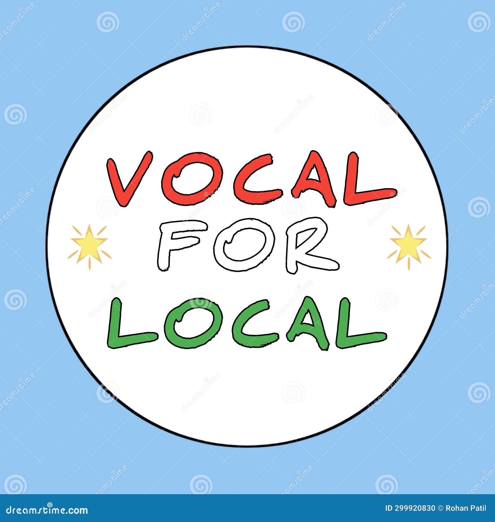 VOCAL for LOCAL word text stock illustration. Illustration of think ...