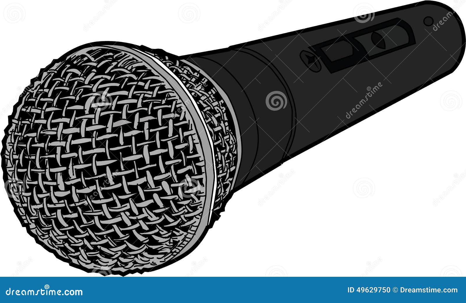 Vocal Microphone stock vector. Illustration of sm58, jazz - 49629750