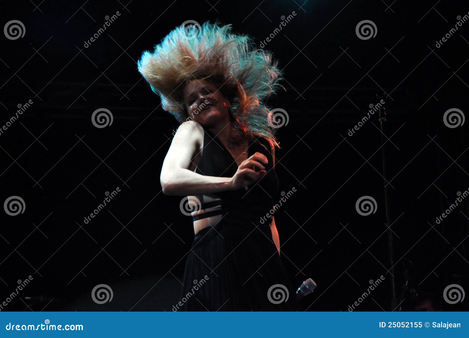 Vocalist Woman Performs Live on the Stage Editorial Image - Image of ...