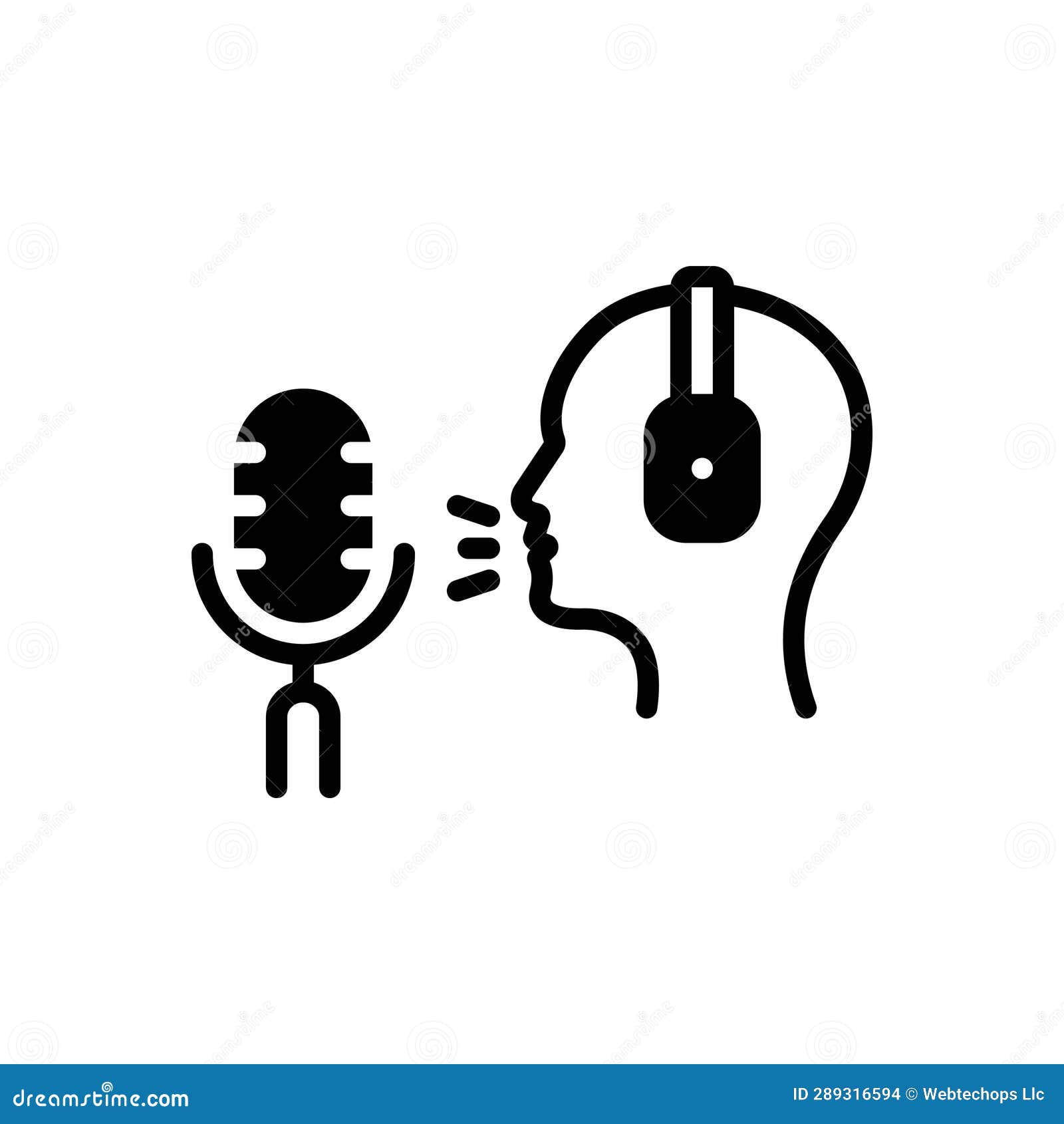 Black Solid Icon for Vocals, Vocal Music and Singer Stock Vector ...