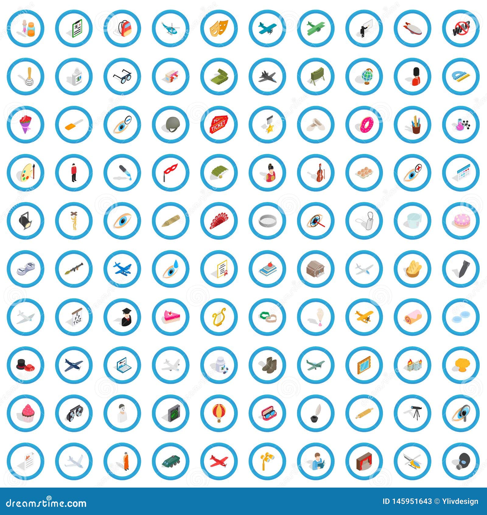 100 Vocation Icons Set, Isometric 3d Style Stock Vector - Illustration ...