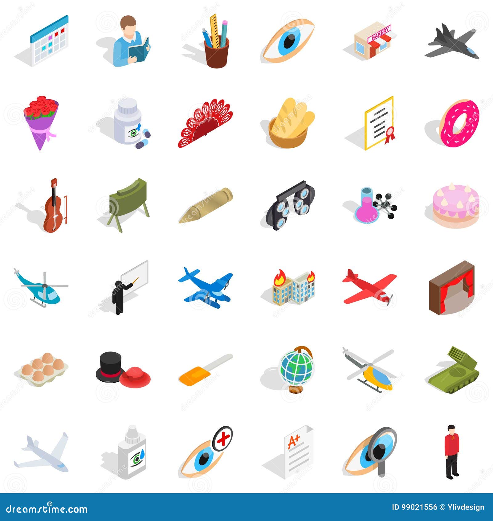 Vocation Icons Set, Isometric Style Stock Vector - Illustration of ...
