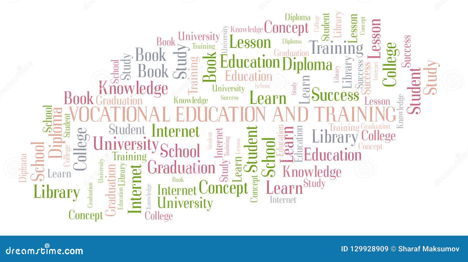 Vocational Education and Training Word Cloud. Stock Illustration ...