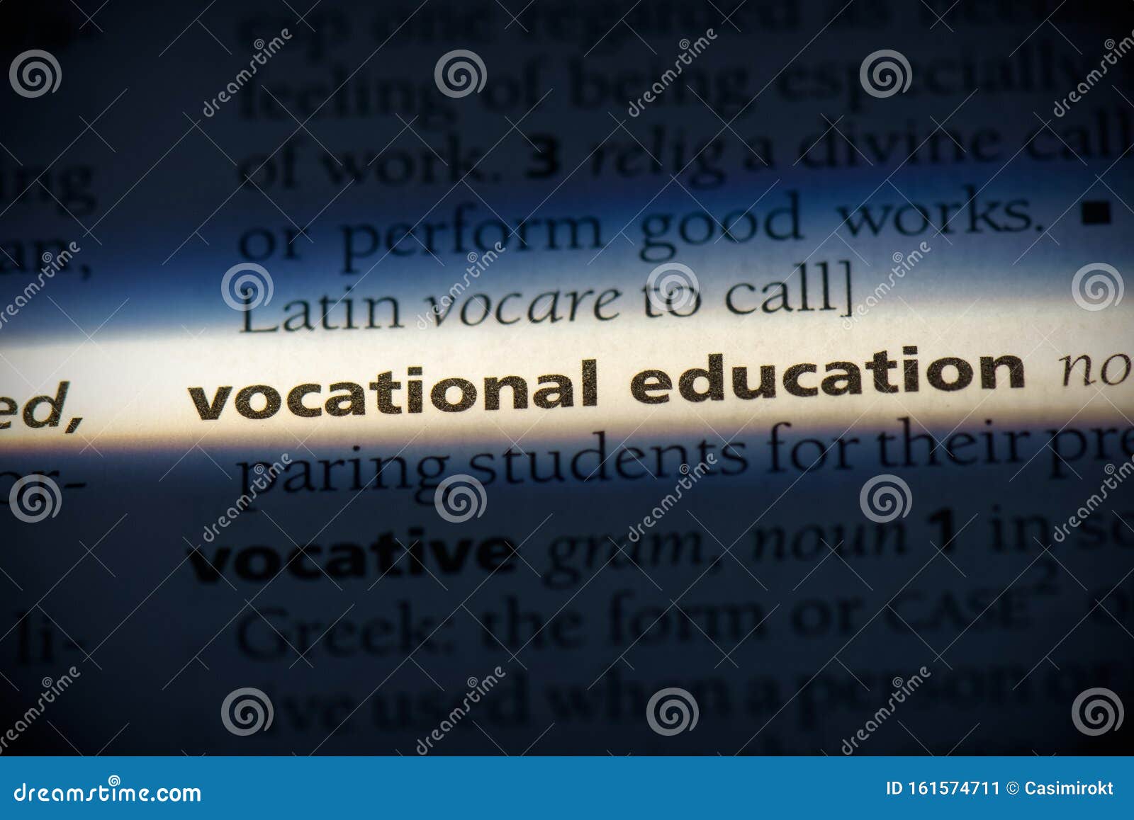 Vocational education stock image. Image of info, dictionary - 161574711