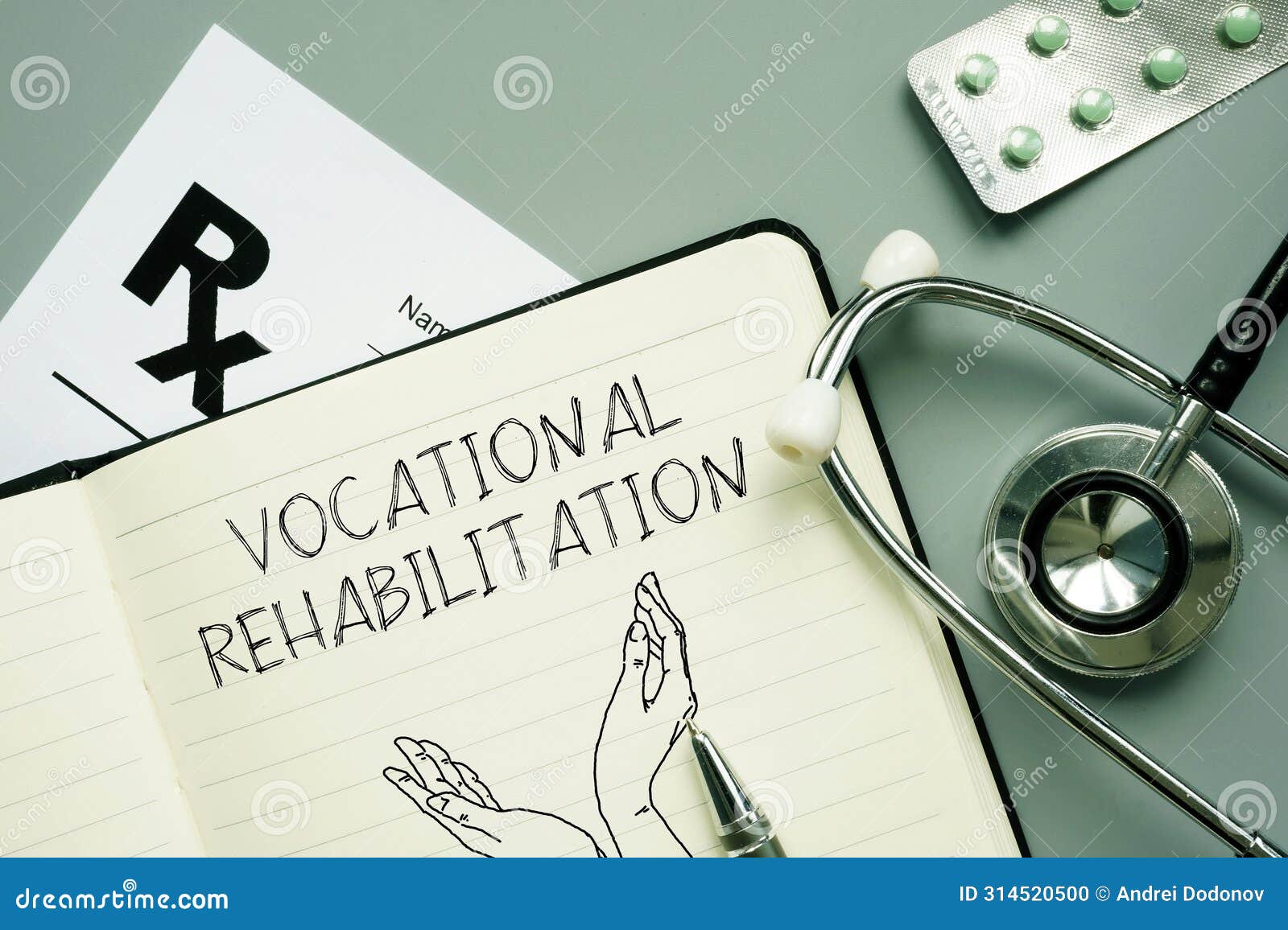 Vocational Rehabilitation is Shown Using the Text Stock Photo - Image ...
