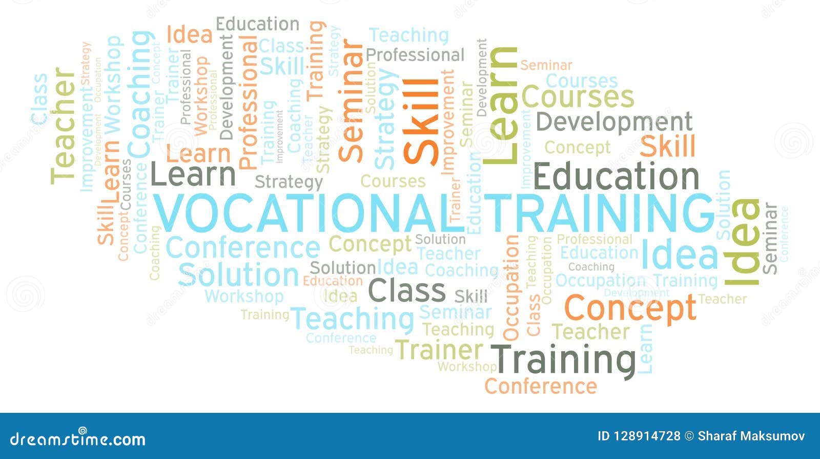 Vocational Training Word Cloud. Stock Illustration - Illustration of ...