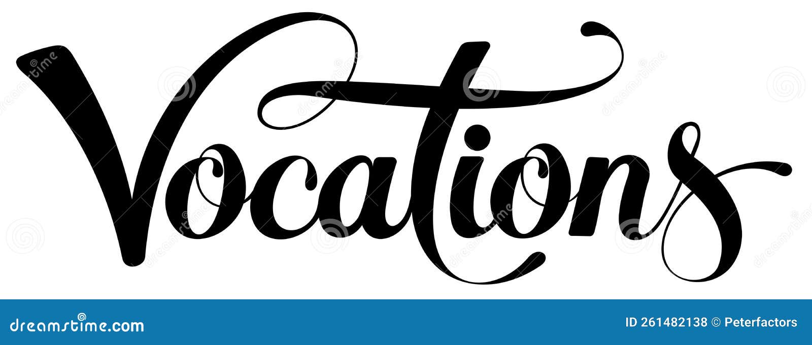 Vocations - Custom Calligraphy Text Stock Vector - Illustration of ...