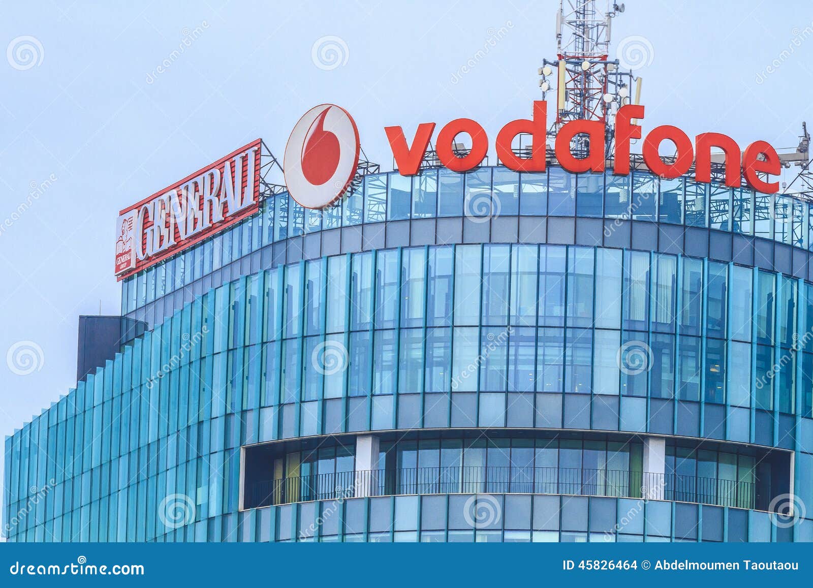 Vodafone editorial stock image. Image of chimney, modern - 45826464