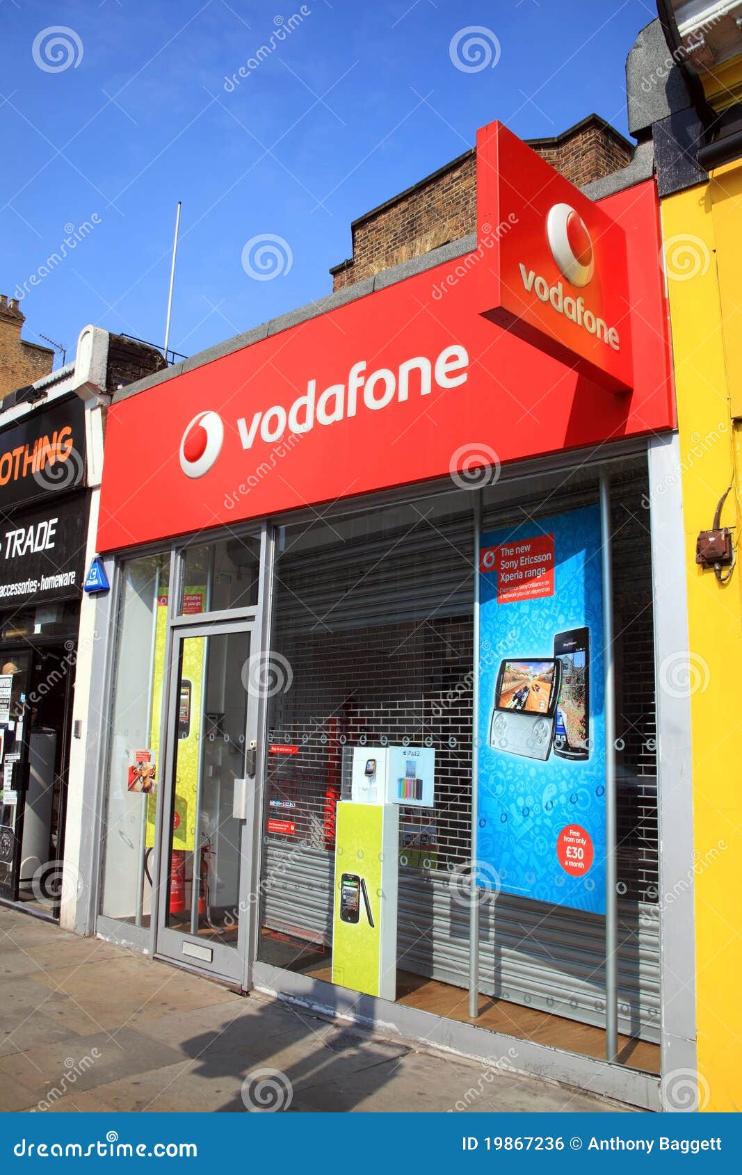 Vodafone Shop editorial photo. Image of trademark, brand - 19867236