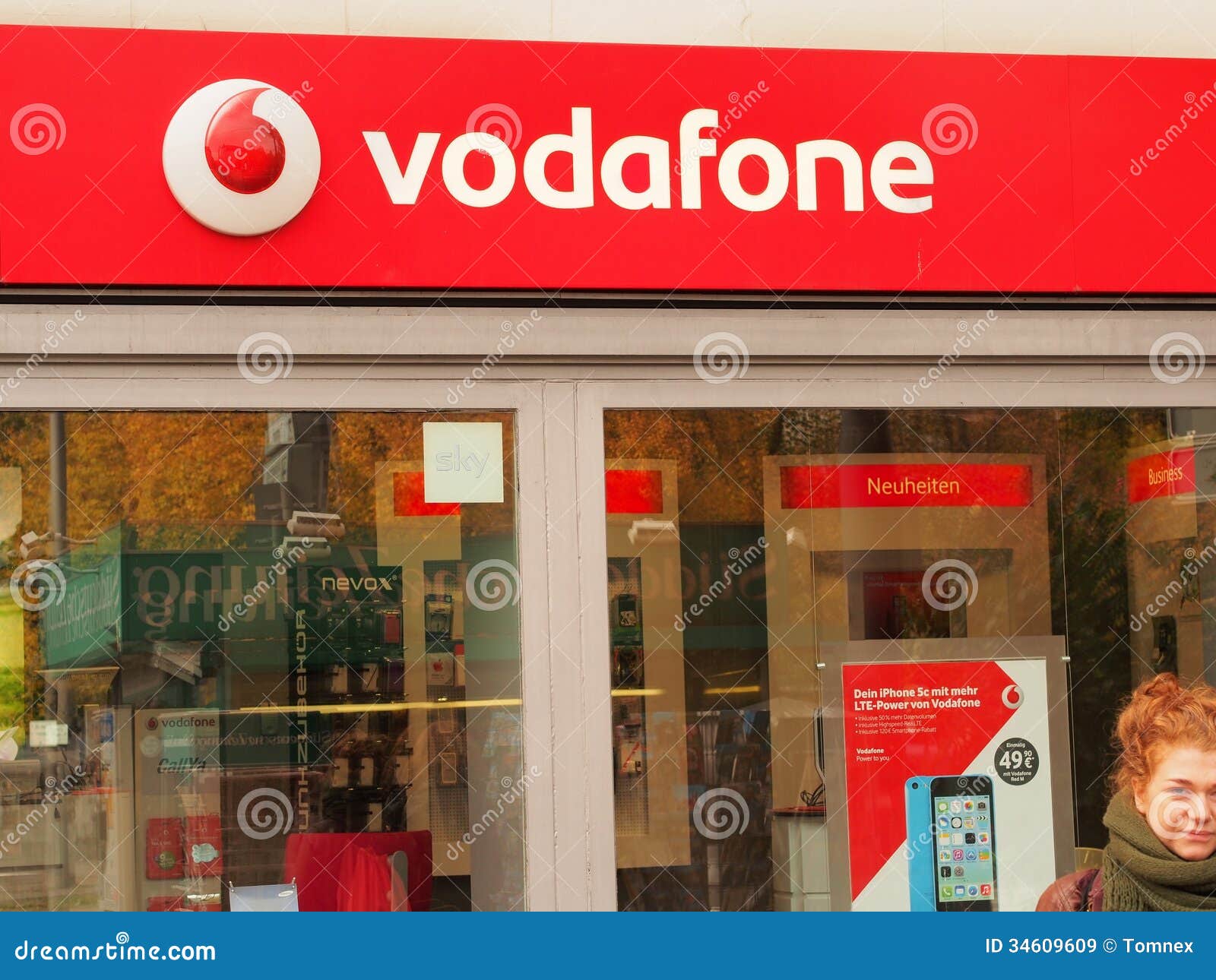 Vodafone shop editorial stock image. Image of people - 34609609