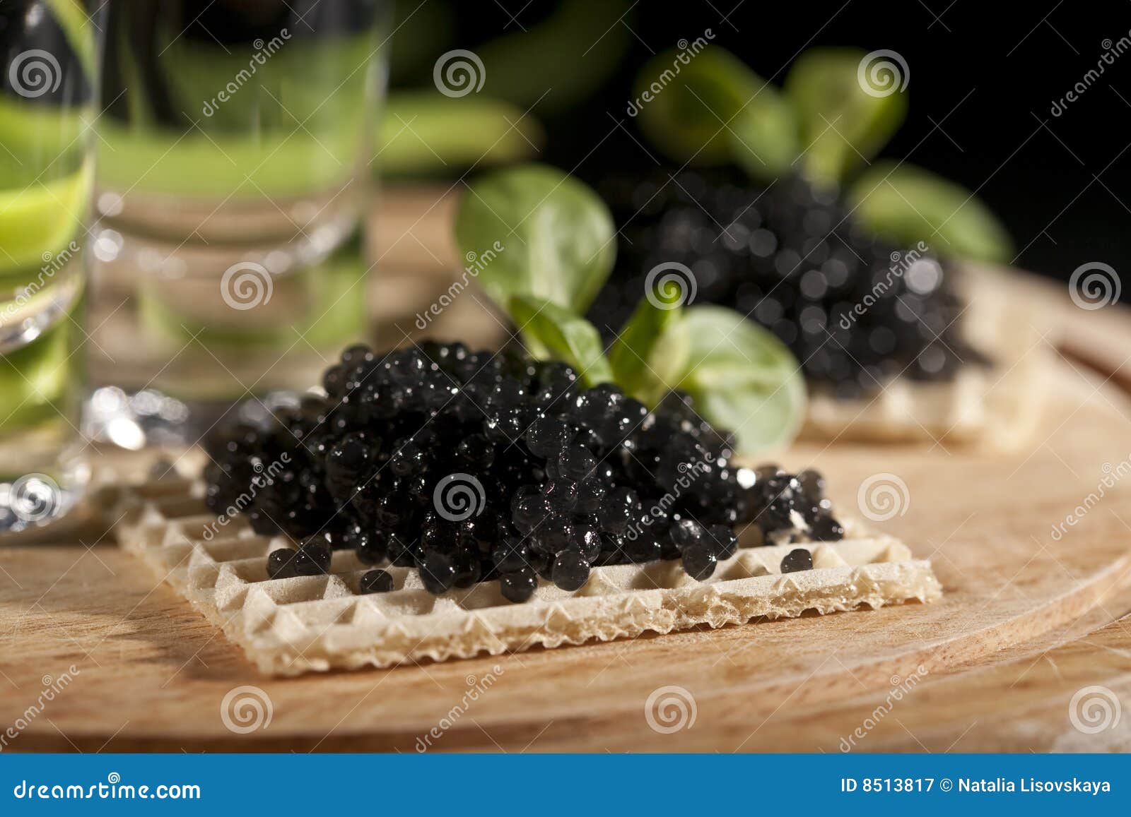 Vodka and black caviar stock image. Image of prosperity - 8513817