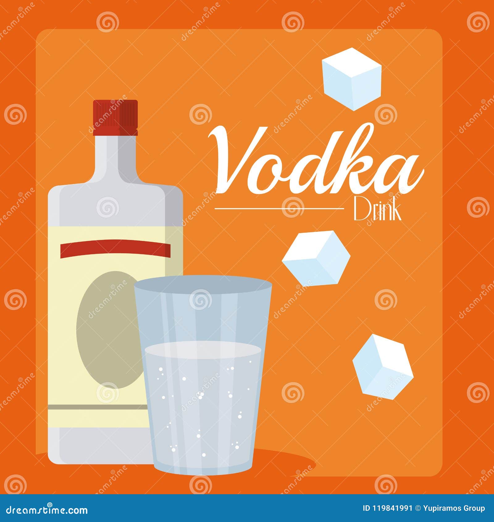 Vodka drink concept stock vector. Illustration of alcoholic - 119841991