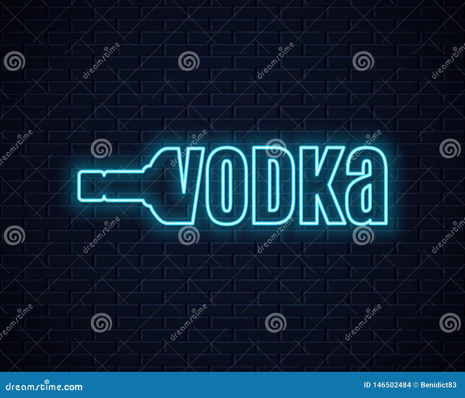 Vodka Bottle Neon Sign. Lettering Sign of Vodka Stock Vector ...