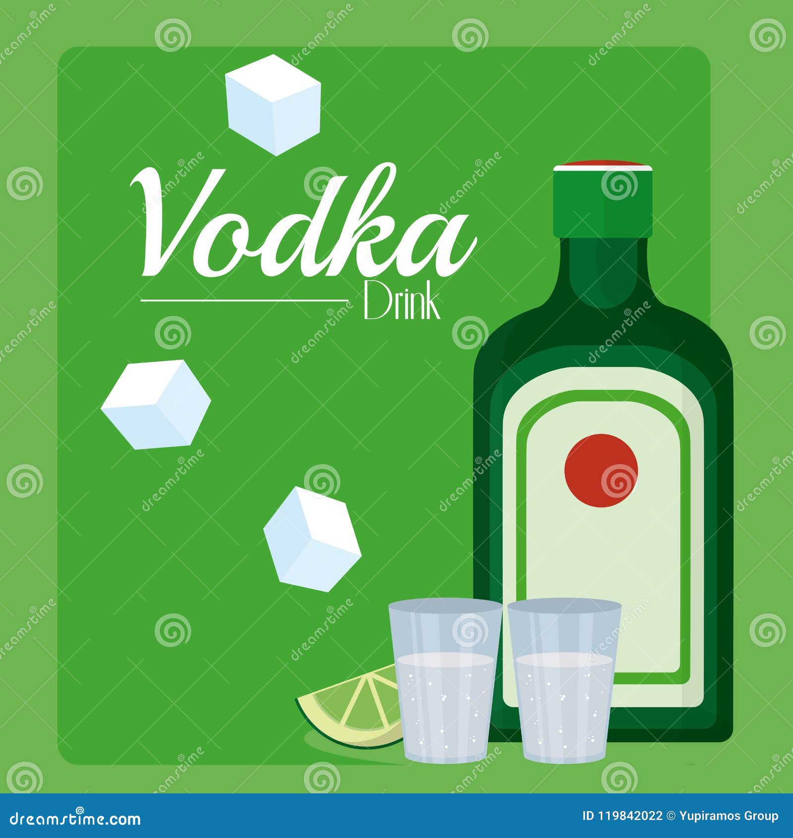 Vodka drink concept stock vector. Illustration of reflection - 119842022