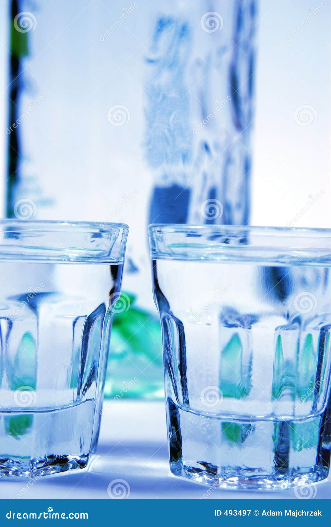 Vodka and glasses stock image. Image of hipflask, drunk - 493497