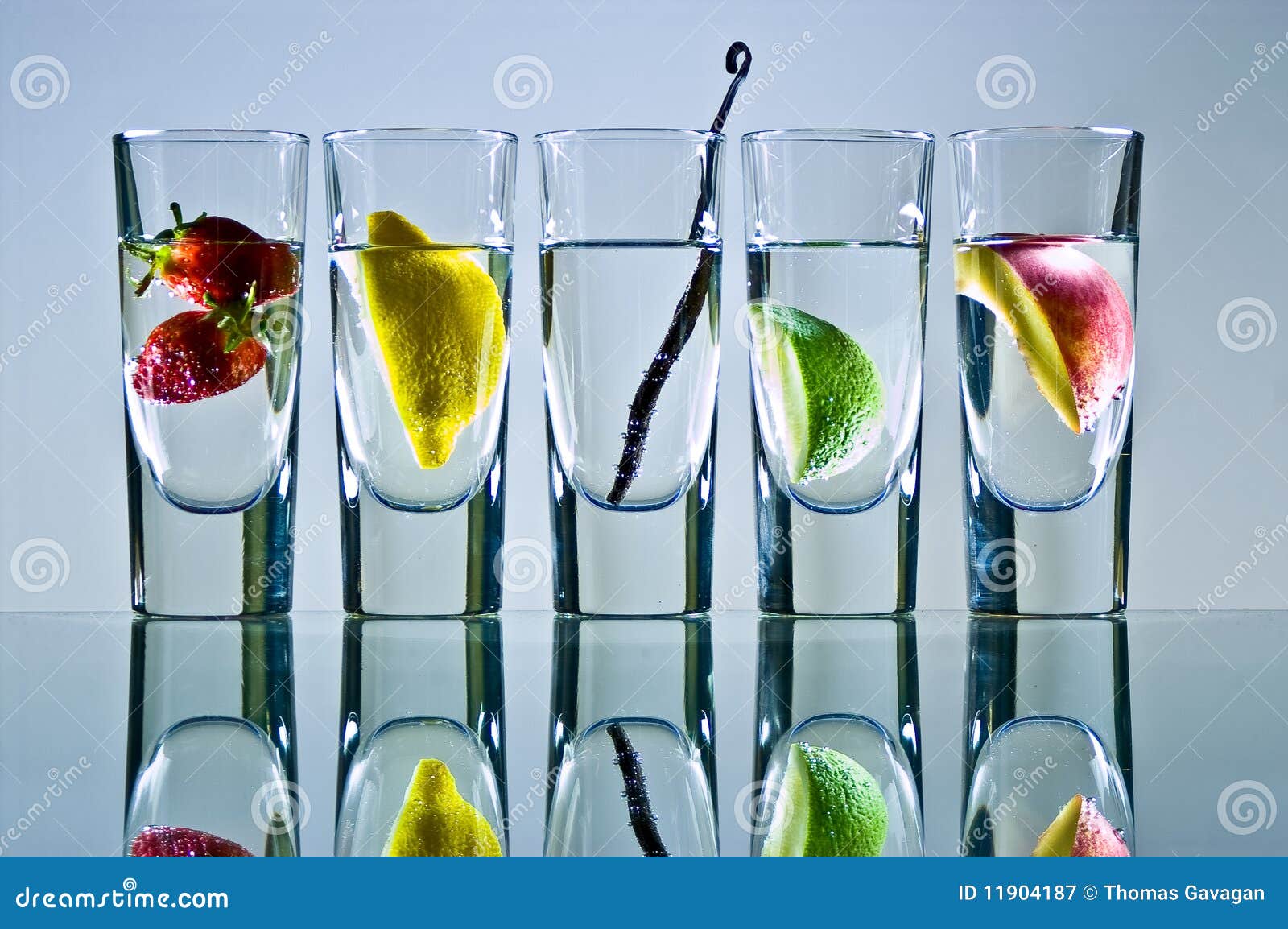 Vodka glasses with fruit stock image. Image of lime, vodka - 11904187