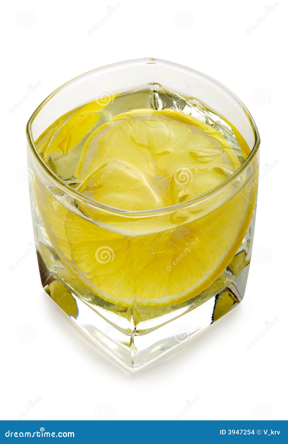 Vodka with ice and lemon stock photo. Image of lemon, drink - 3947254