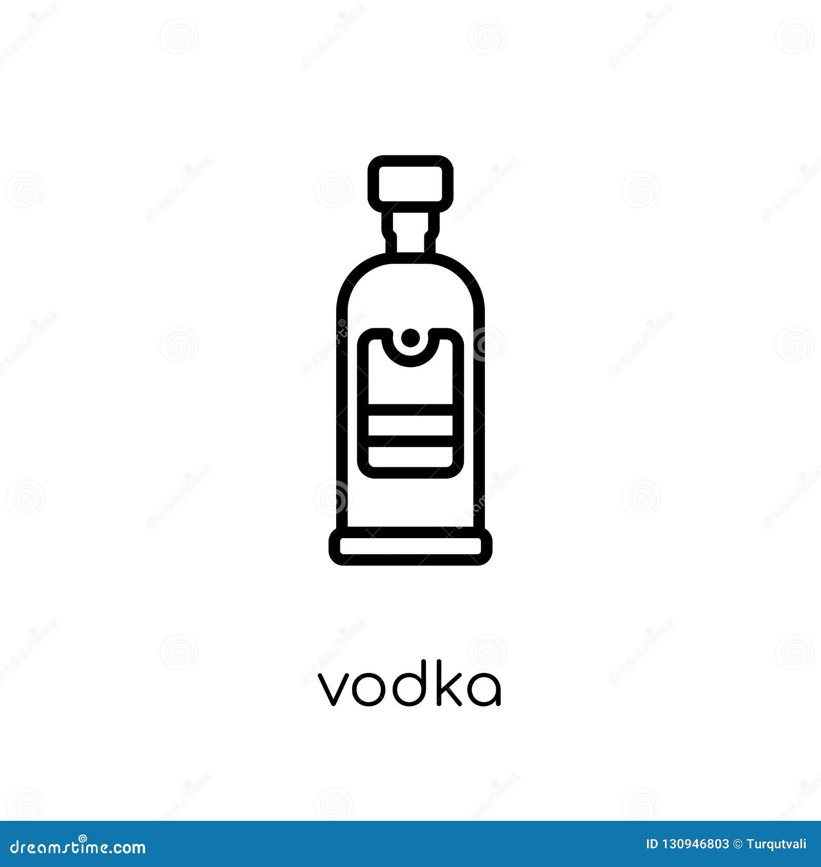 Vodka Icon from Drinks Collection. Stock Vector - Illustration of drink ...