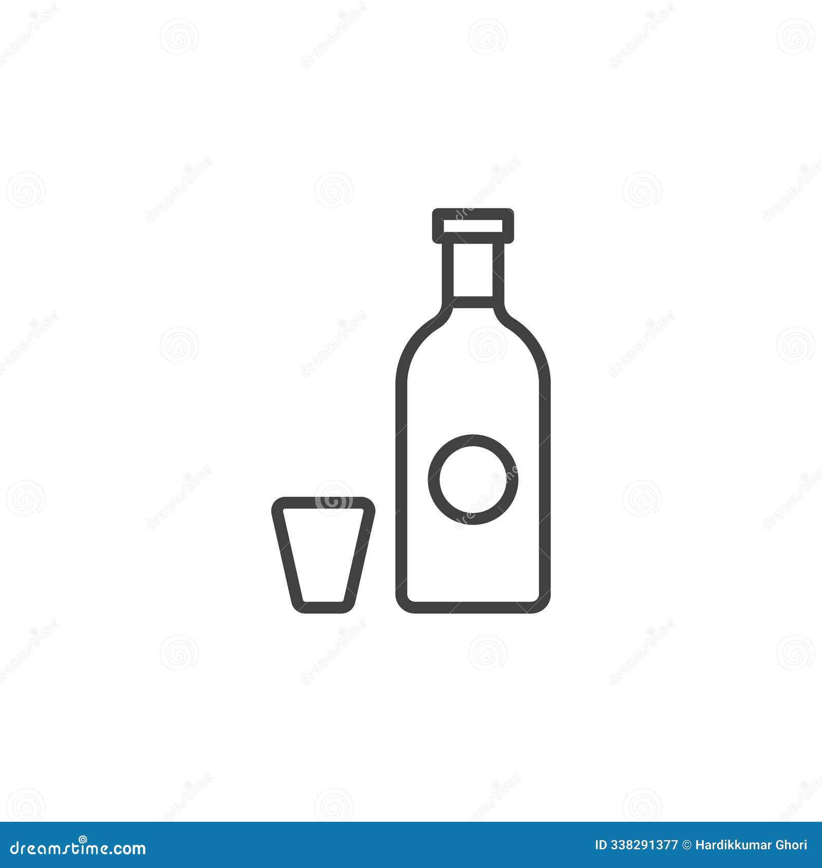 Vodka Icon Vector Set on White Background Stock Vector - Illustration ...