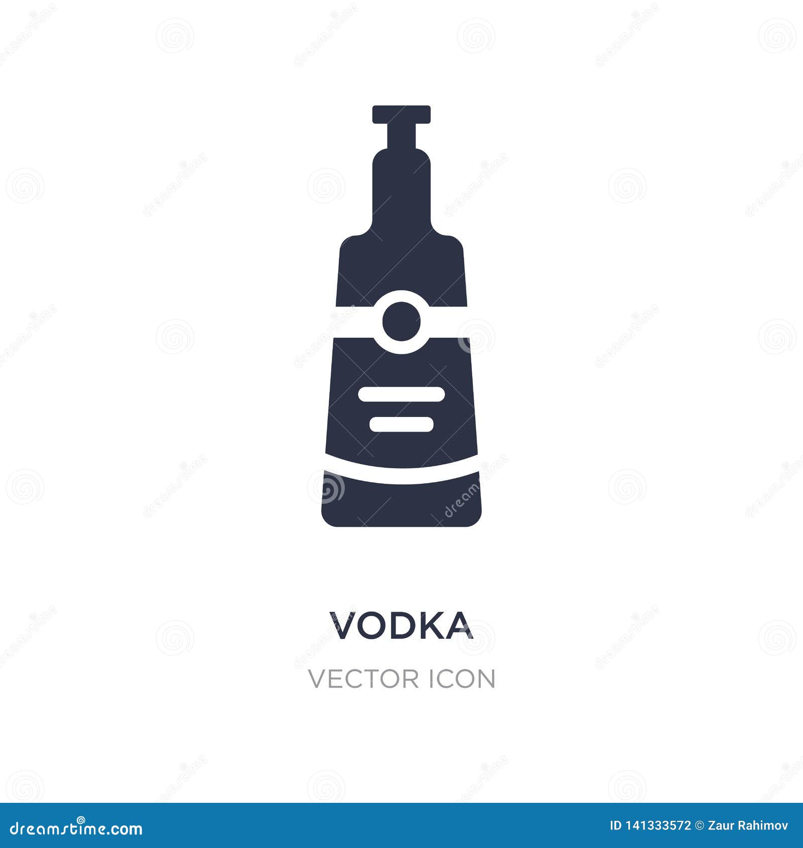 Vodka Icon on White Background. Simple Element Illustration from Drinks ...