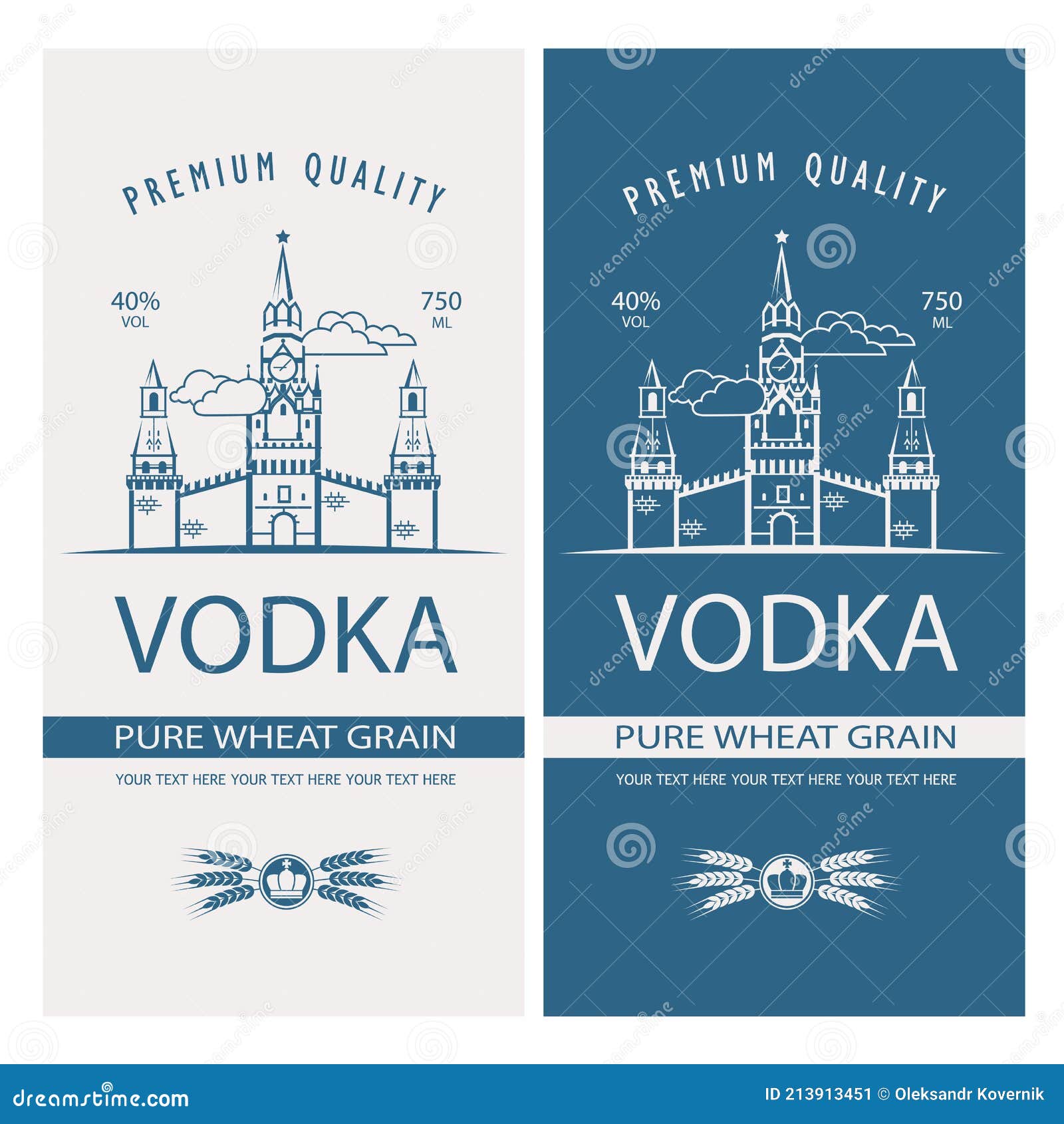 Vodka labels set stock vector. Illustration of graphic - 213913451