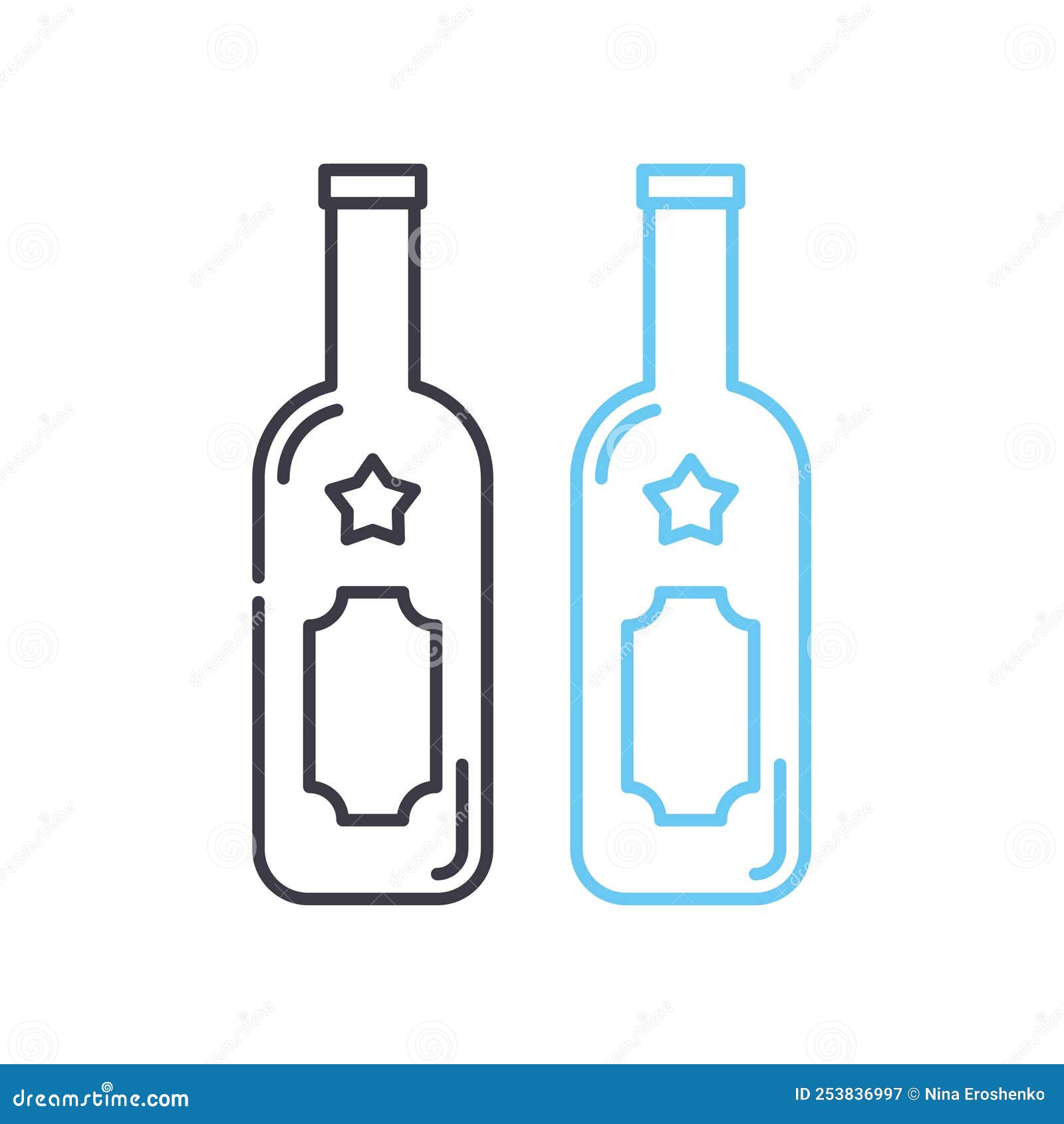 Vodka Line Icon, Outline Symbol, Vector Illustration, Concept Sign ...