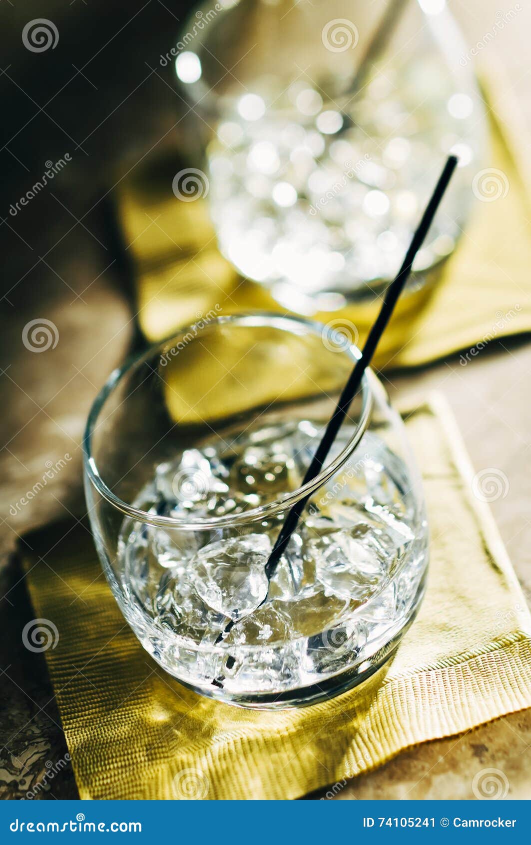 Vodka on the rocks stock image. Image of glasses, drink - 74105241