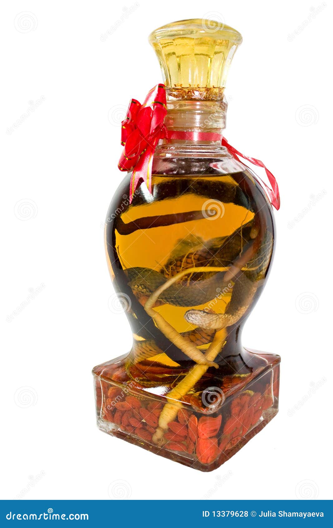 Vodka With Snake In A Bottle Stock Photo | CartoonDealer.com #13379628