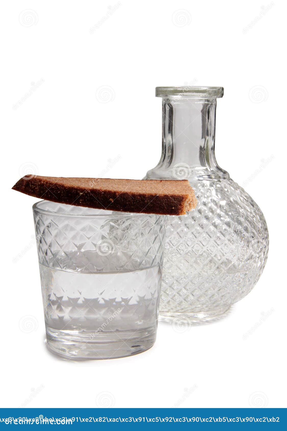 Vodka whit bread stock photo. Image of restaurant, full - 76996988