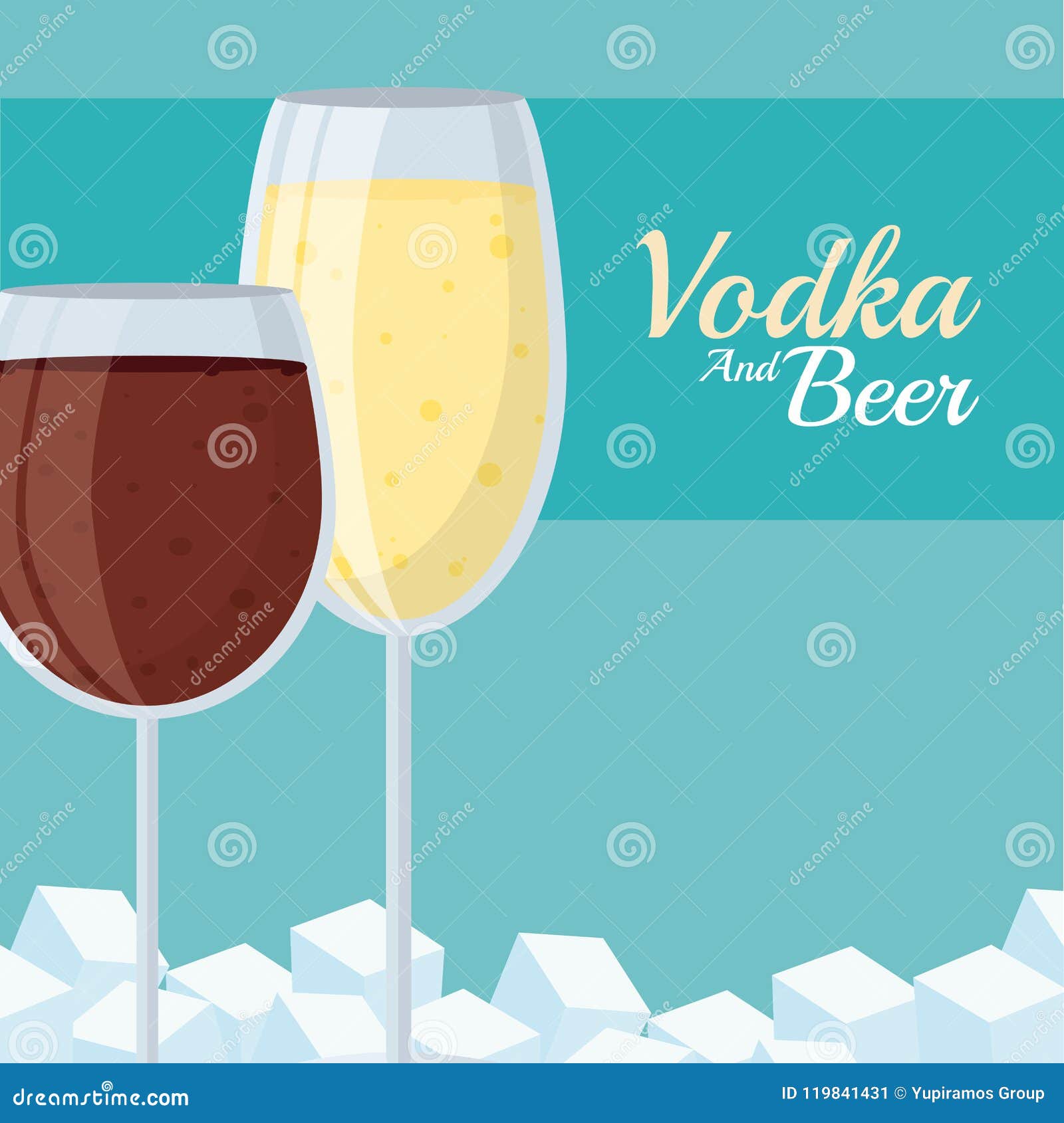 Vodka Y Cerveza De Imprimir Ilustración del Vector - Ilustración de ...