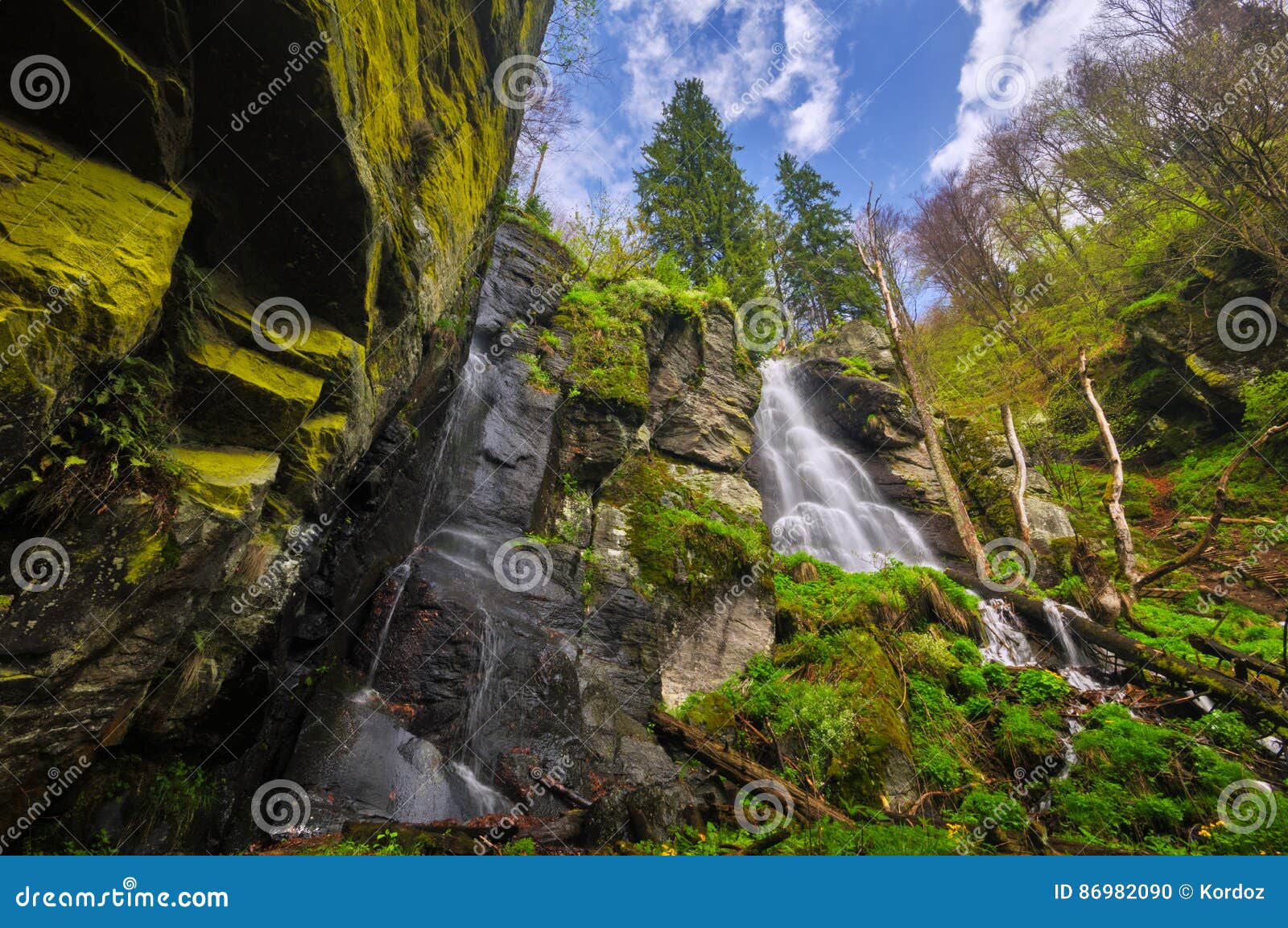 Vodopad Bystre waterfall stock photo. Image of vodopad - 86982090