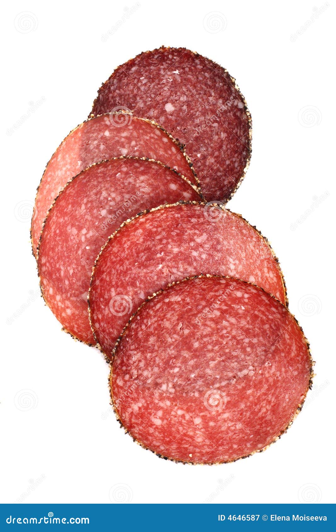 Voedsel - De Duitse Gesneden Worst Van De Pepersalami Stock Afbeelding ...