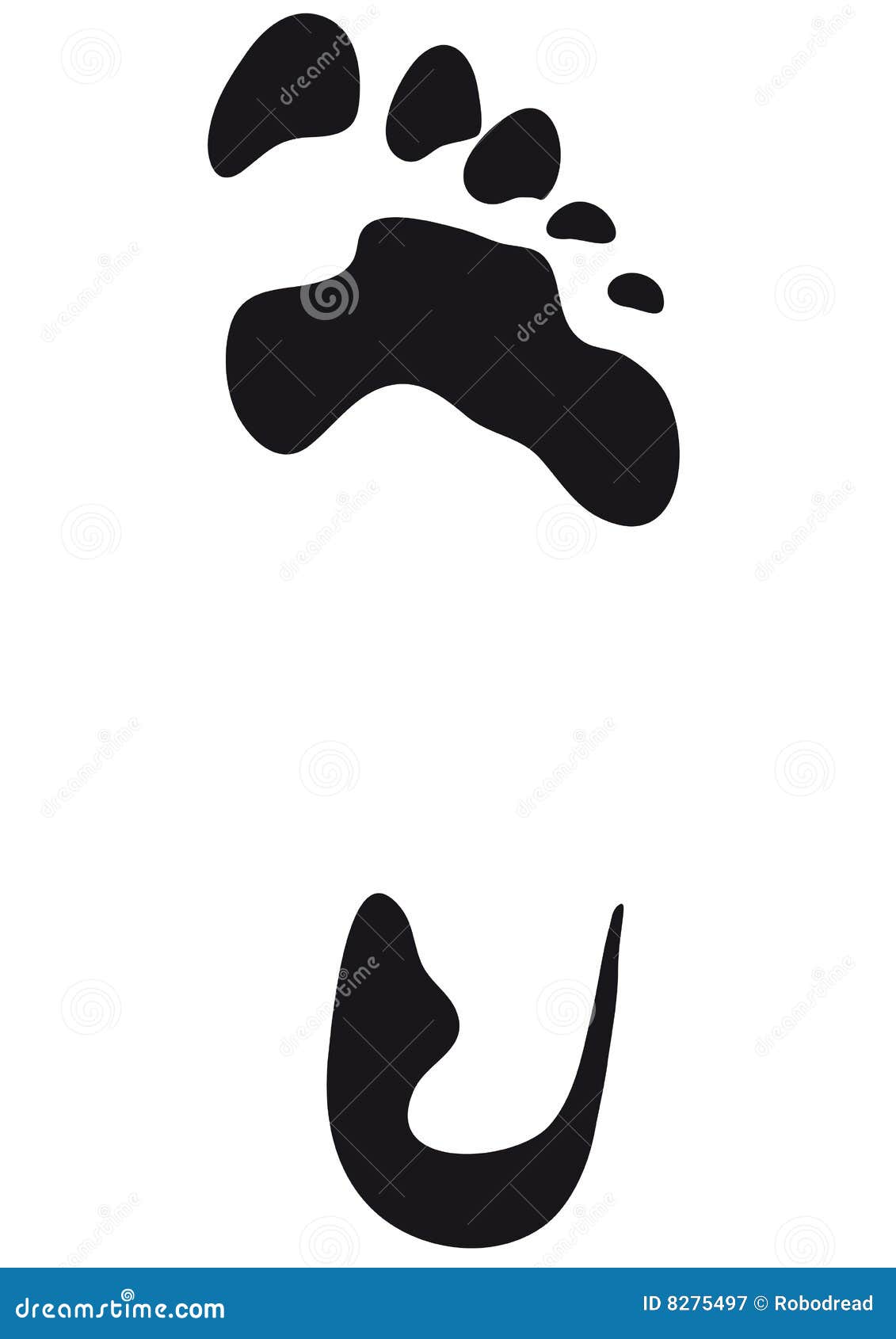 Voetafdruk (vector) vector illustratie. Illustration of indruk - 8275497