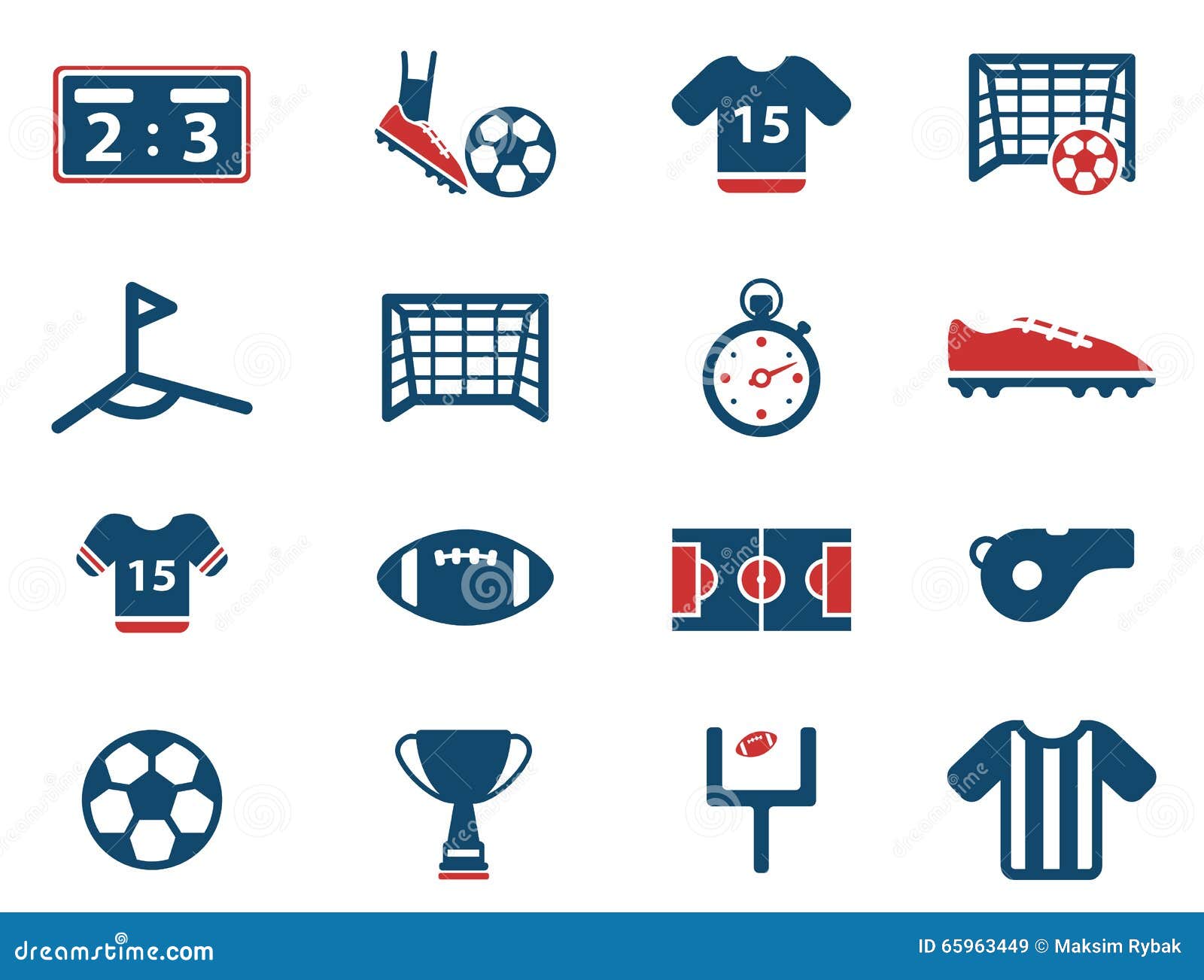 Voetbal Eenvoudig Pictogrammen Vector Illustratie - Illustration of ...