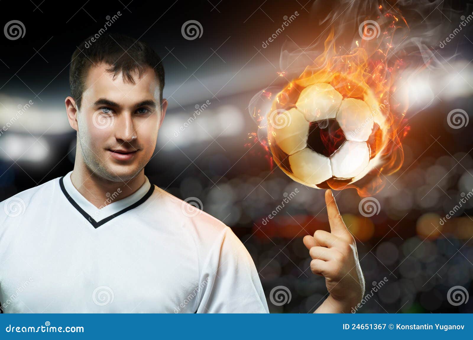 Voetballer stock afbeelding. Image of mens, eenvormig - 24651367