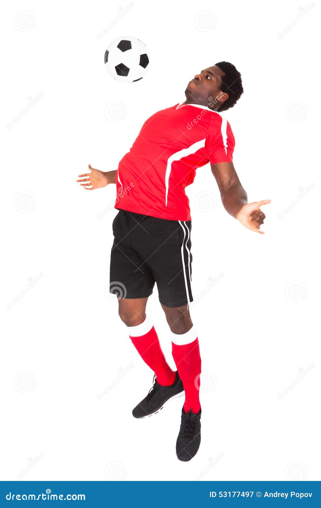 Voetballer Het Spelen Met Voetbal Stock Afbeelding - Image of mens ...