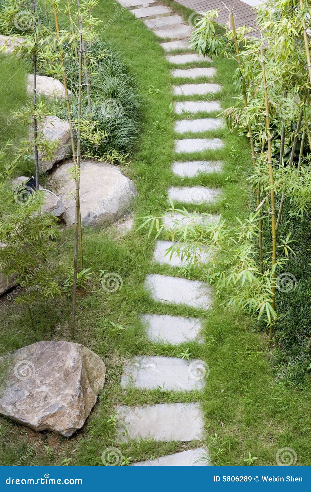 Voetpad in de tuin stock afbeelding. Image of park, chinees - 5806289