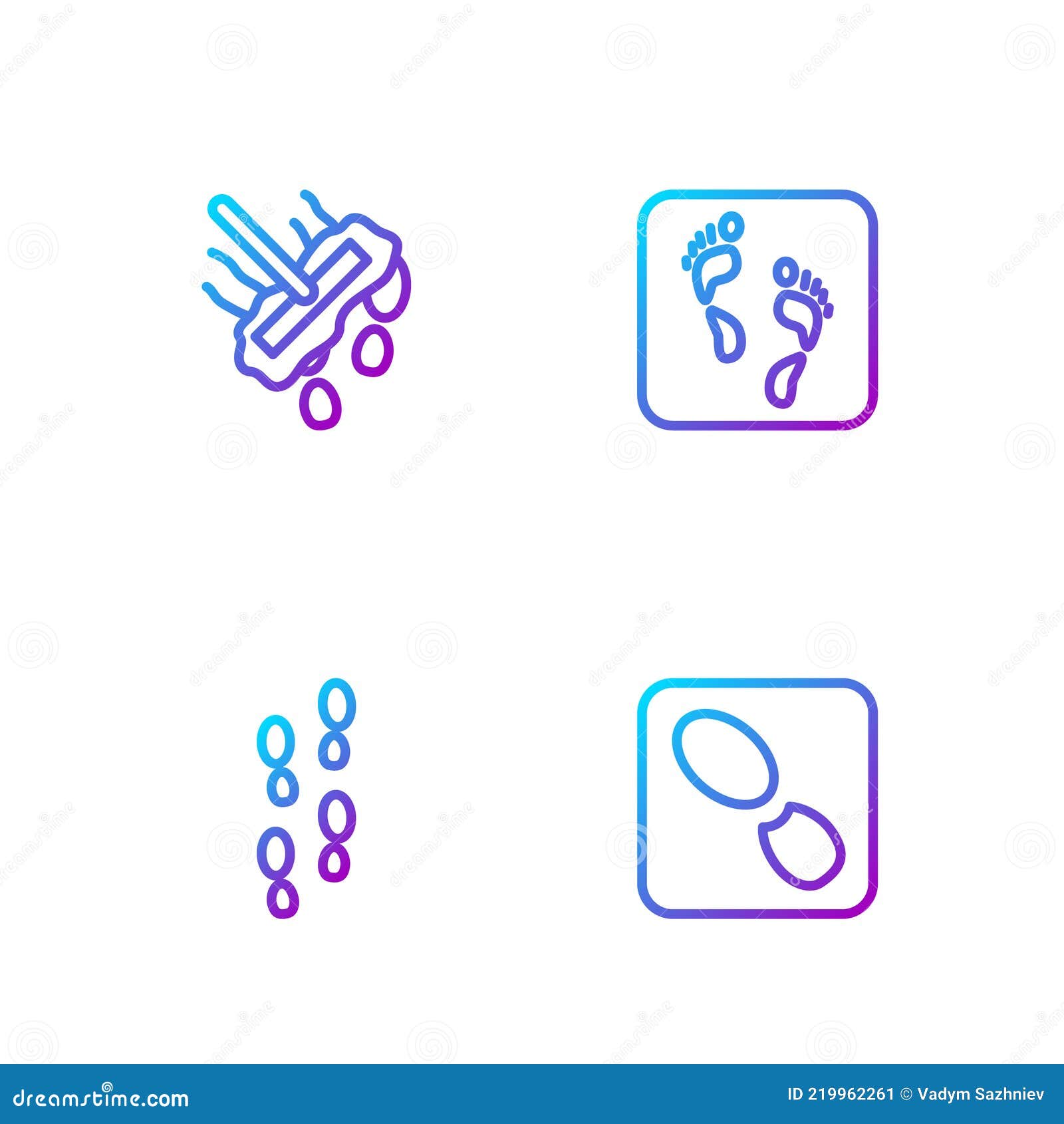 Voetsporen Van Voetsporen Van De Mens . Verloopkleurenpictogrammen ...