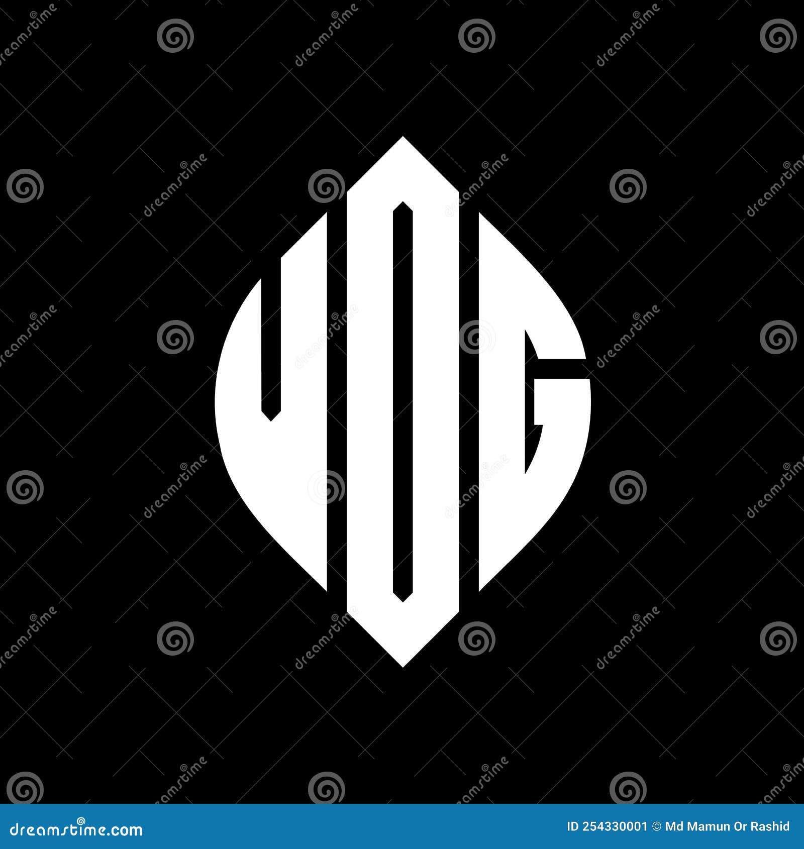 VOG Circle Letter Logo Design with Circle and Ellipse Shape. VOG ...