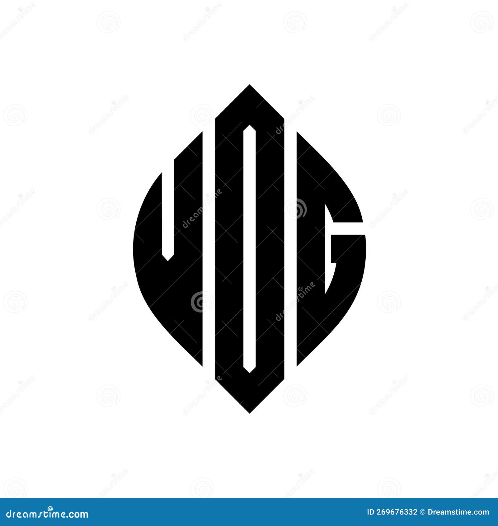 VOG Circle Letter Logo Design with Circle and Ellipse Shape. VOG ...