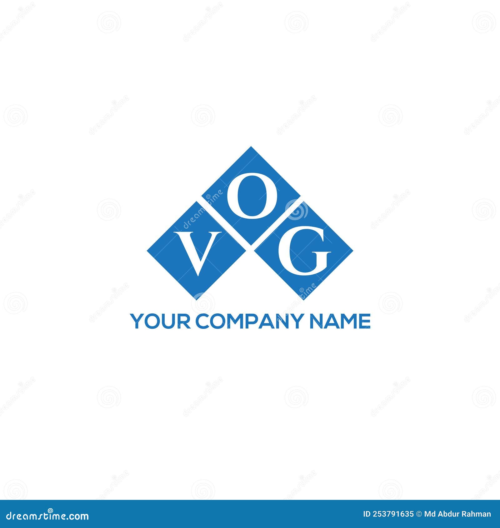VOG Letter Logo Design on WHITE Background. VOG Creative Initials ...