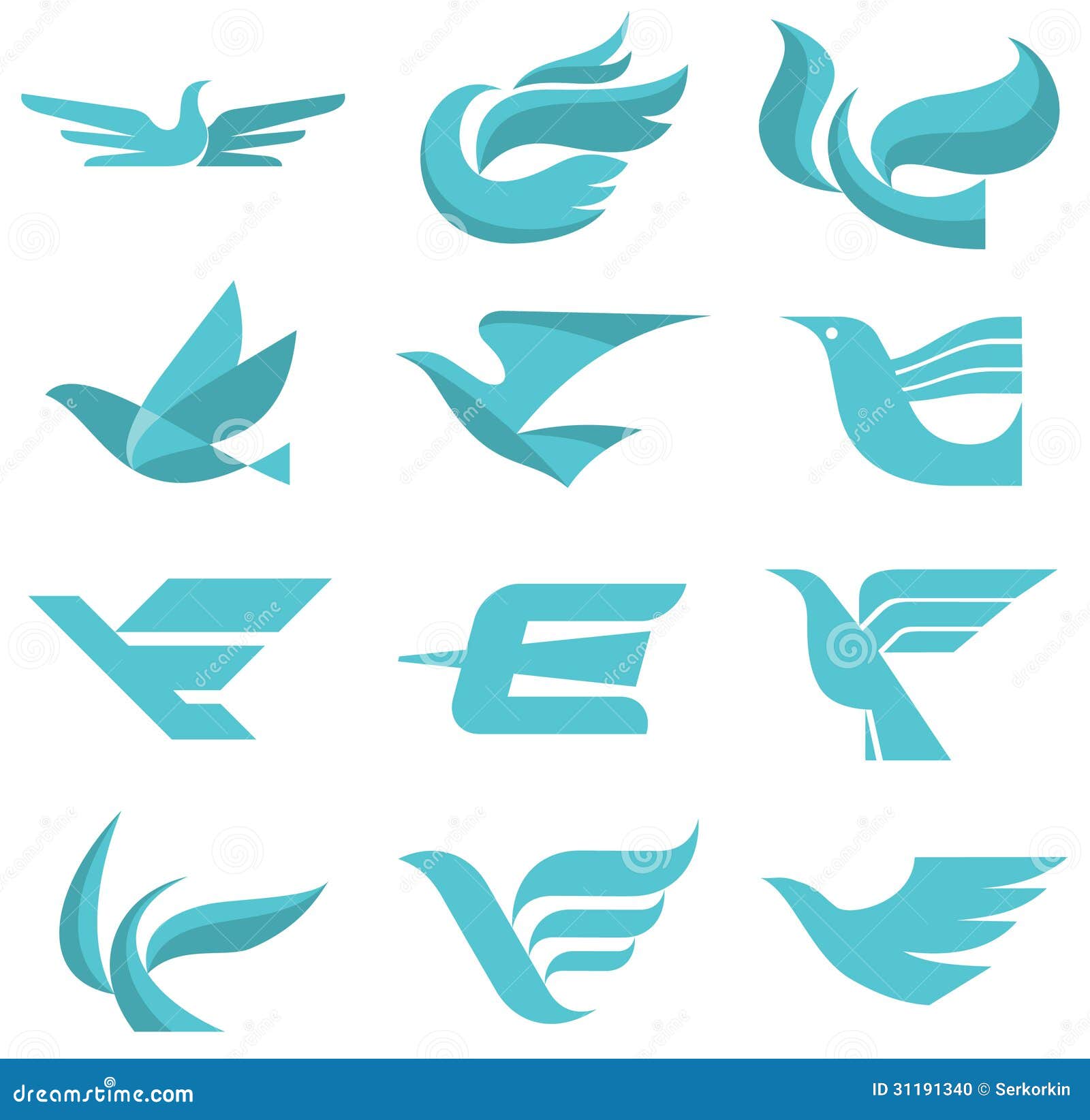 Vogel Logo Signs vektor abbildung. Illustration von bewegung - 31191340